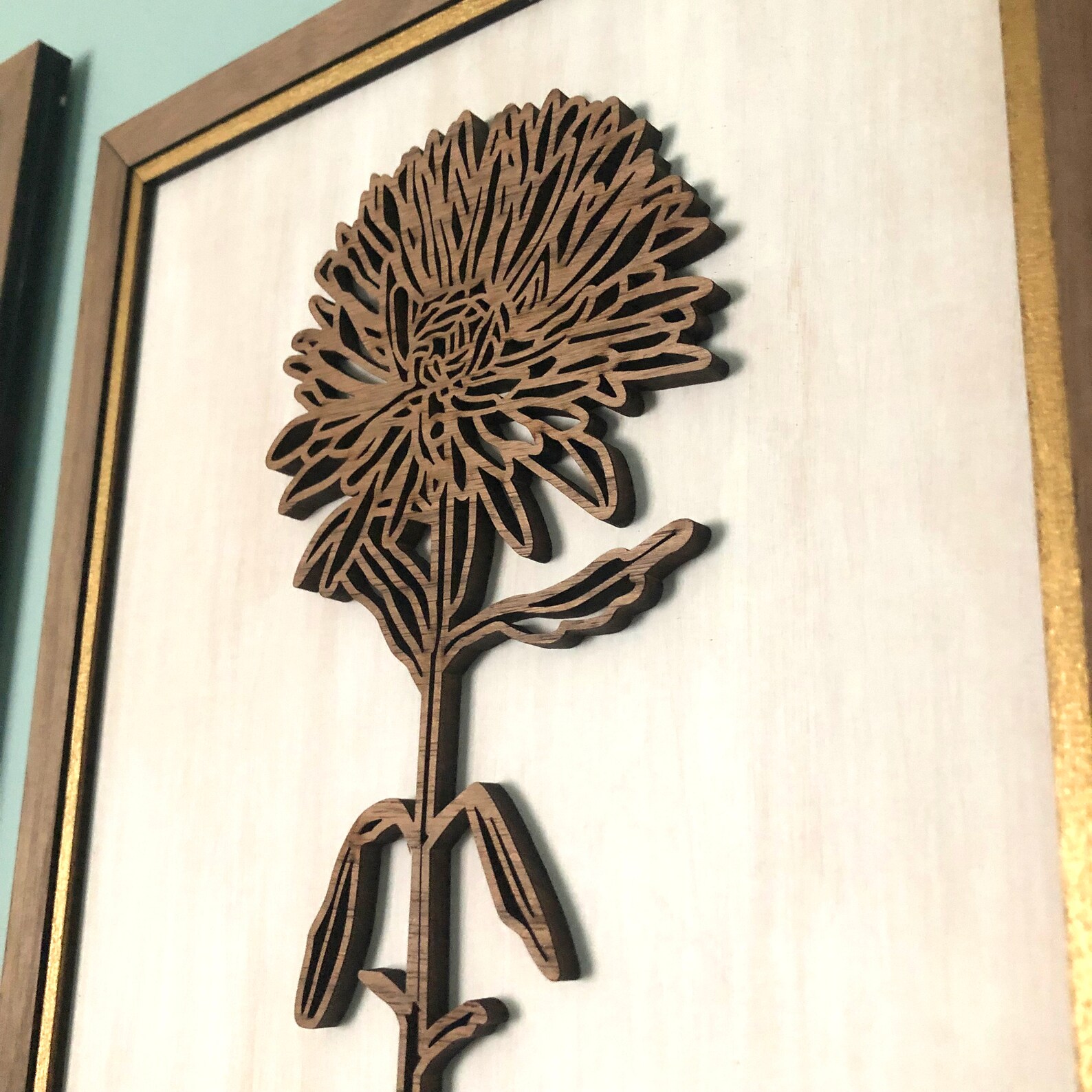Custom Laser Cut Birth Flower 3D Wooden Sign - Etsy