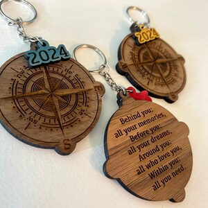 2024 Graduation Compass Engraved Keychains - Etsy