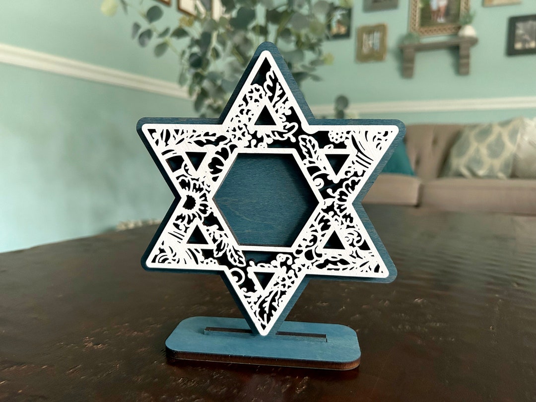 Lace Star of David Laser Cut Wooden Shelf Decor - Etsy