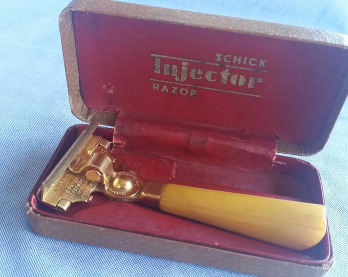 1941 Schick Injector Type E Bakelite Handle Safety Razor in Case - Etsy