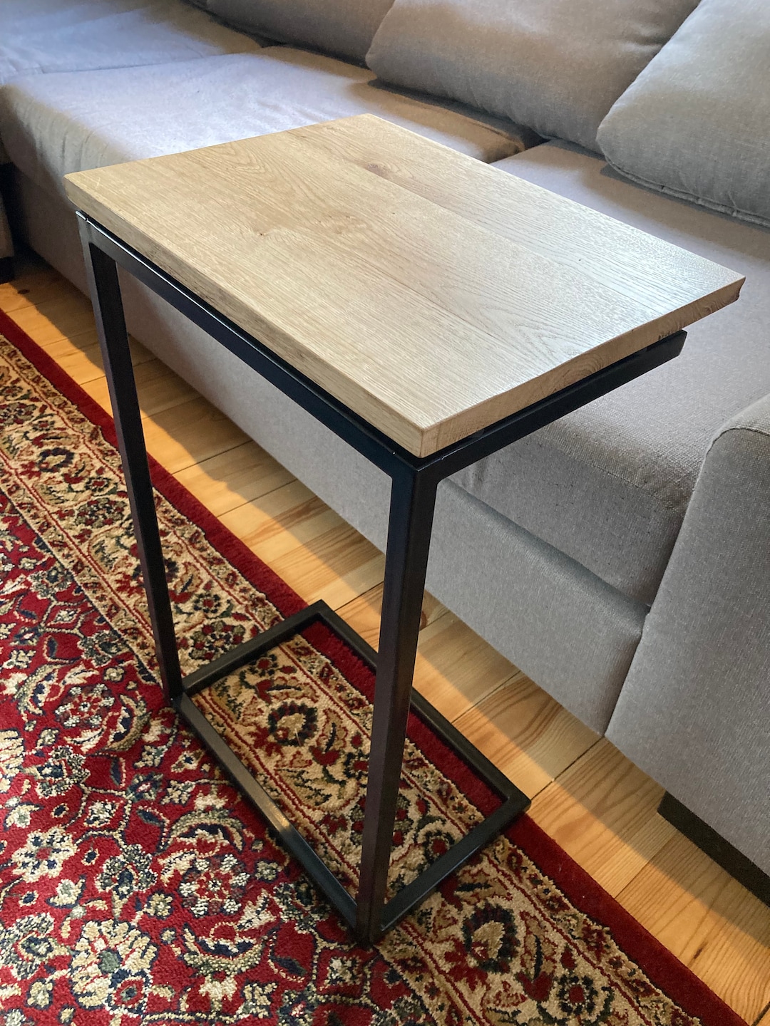 C Table / Oak C Table / Side Table / Wood Side Table / Laptop Table ...