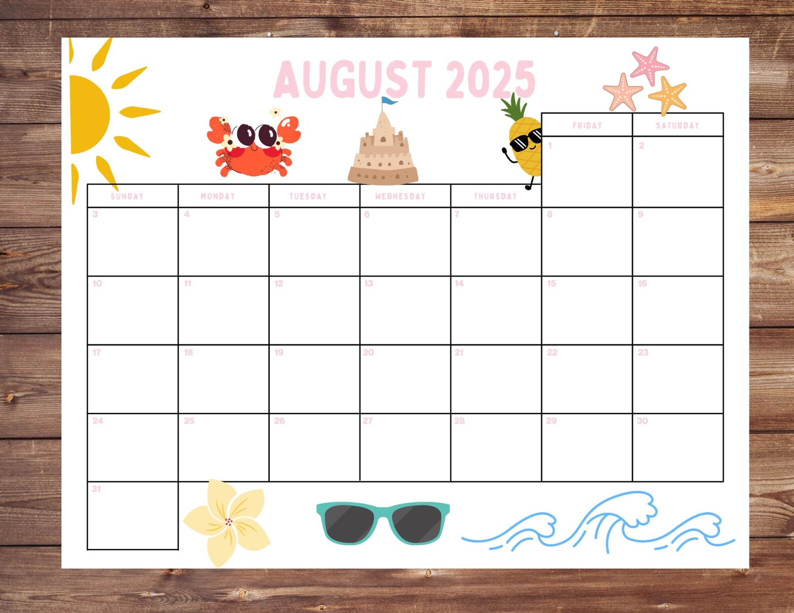 2025 Kids English/spanish Calendar, Kids Wall Calendar PDF, Kids ...