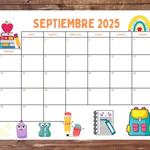 2025 Kids English/spanish Calendar, Kids Wall Calendar PDF, Kids ...