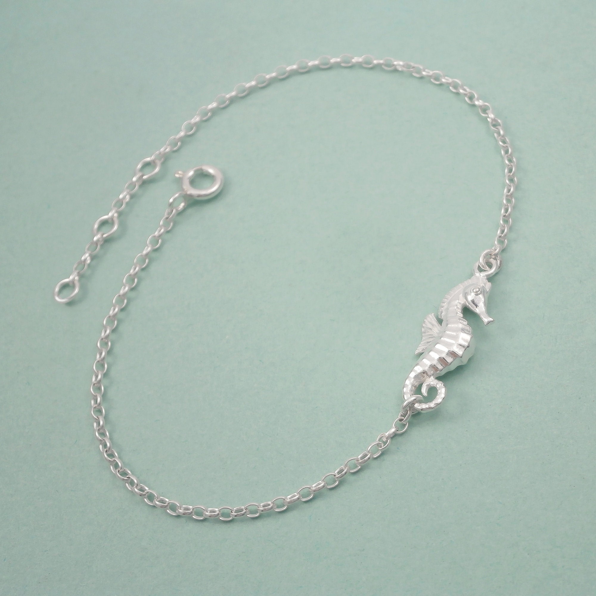 Silver Seahorse Bracelet Seahorse Bracelet Sterling Silver | Etsy