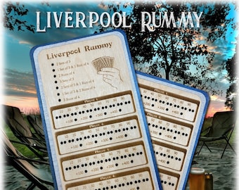 Liverpool Rummy Score Cards - Etsy