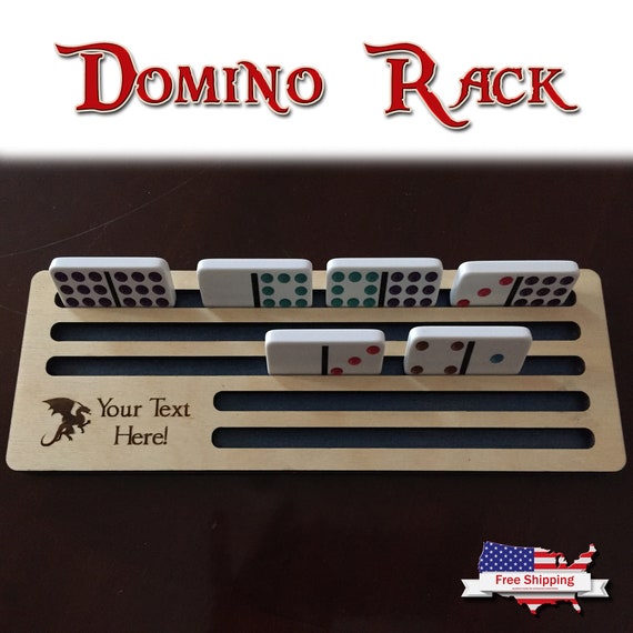Personalized Domino Rack Domino Tray Free Personalization - Etsy