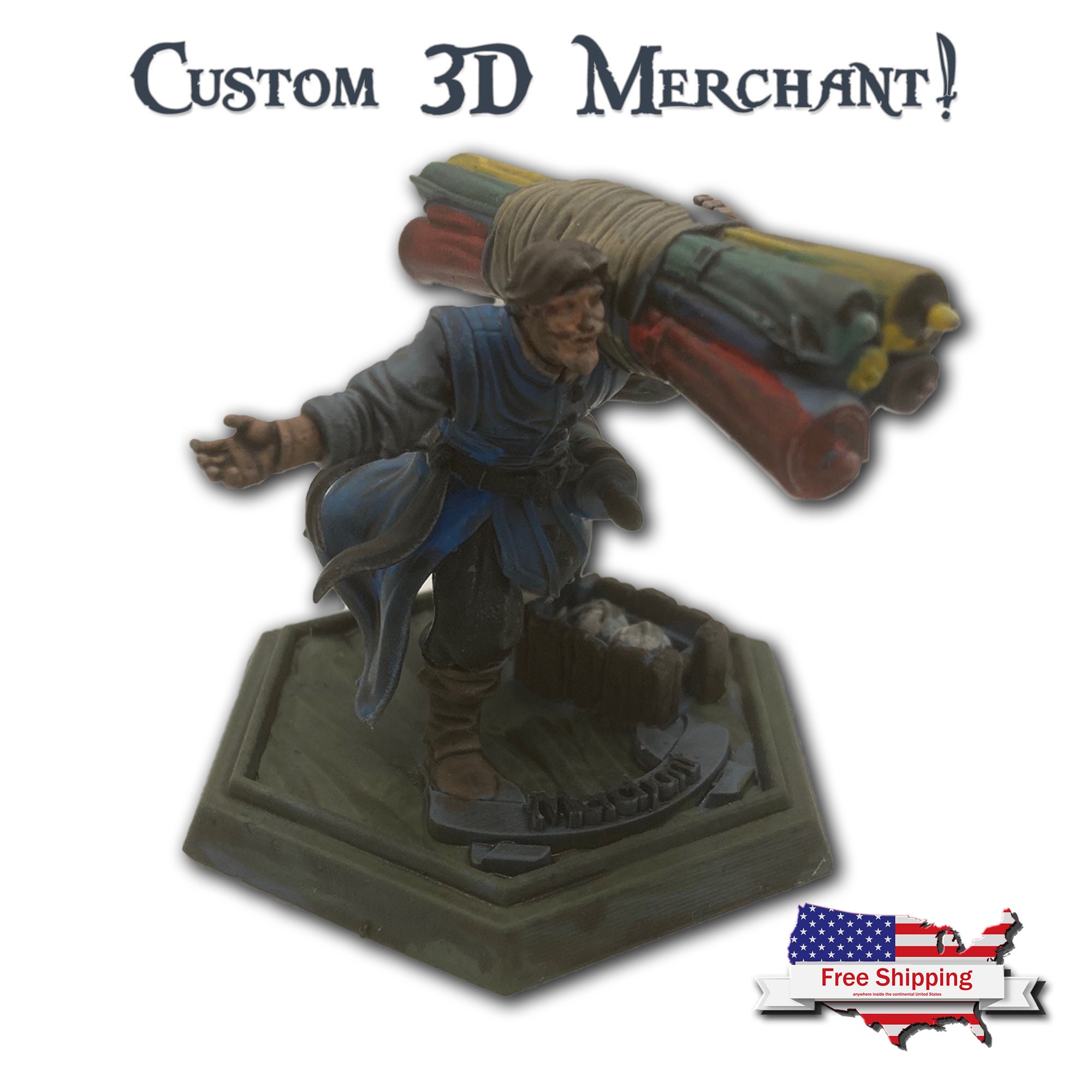 RPG Merchant Merchant Miniature Game Pieces 3D Printed | Etsy