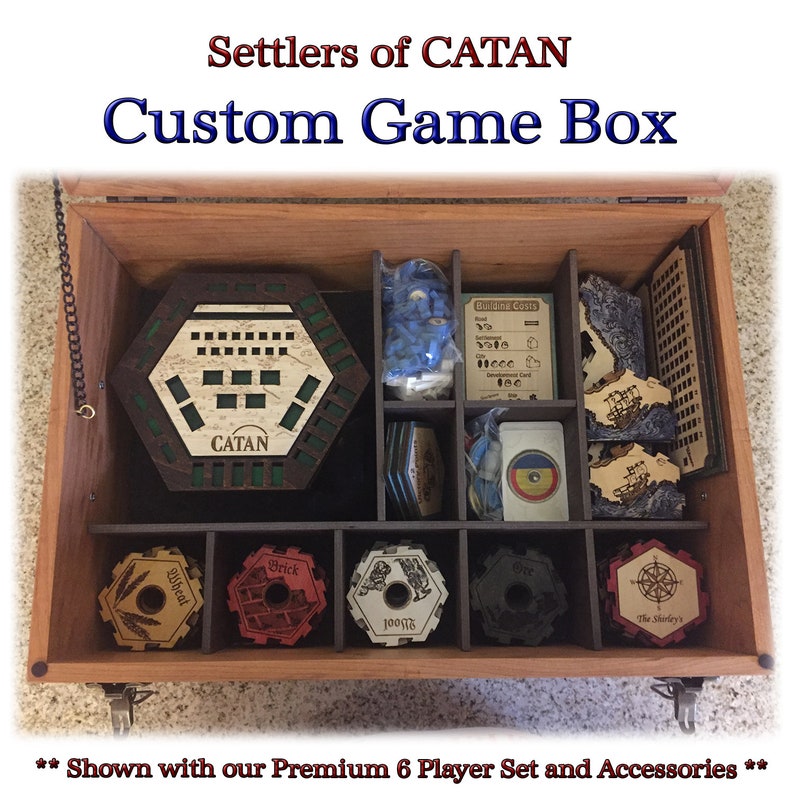 Catan Game Box Hardwood Game Box Settlers of Catan Box | Etsy
