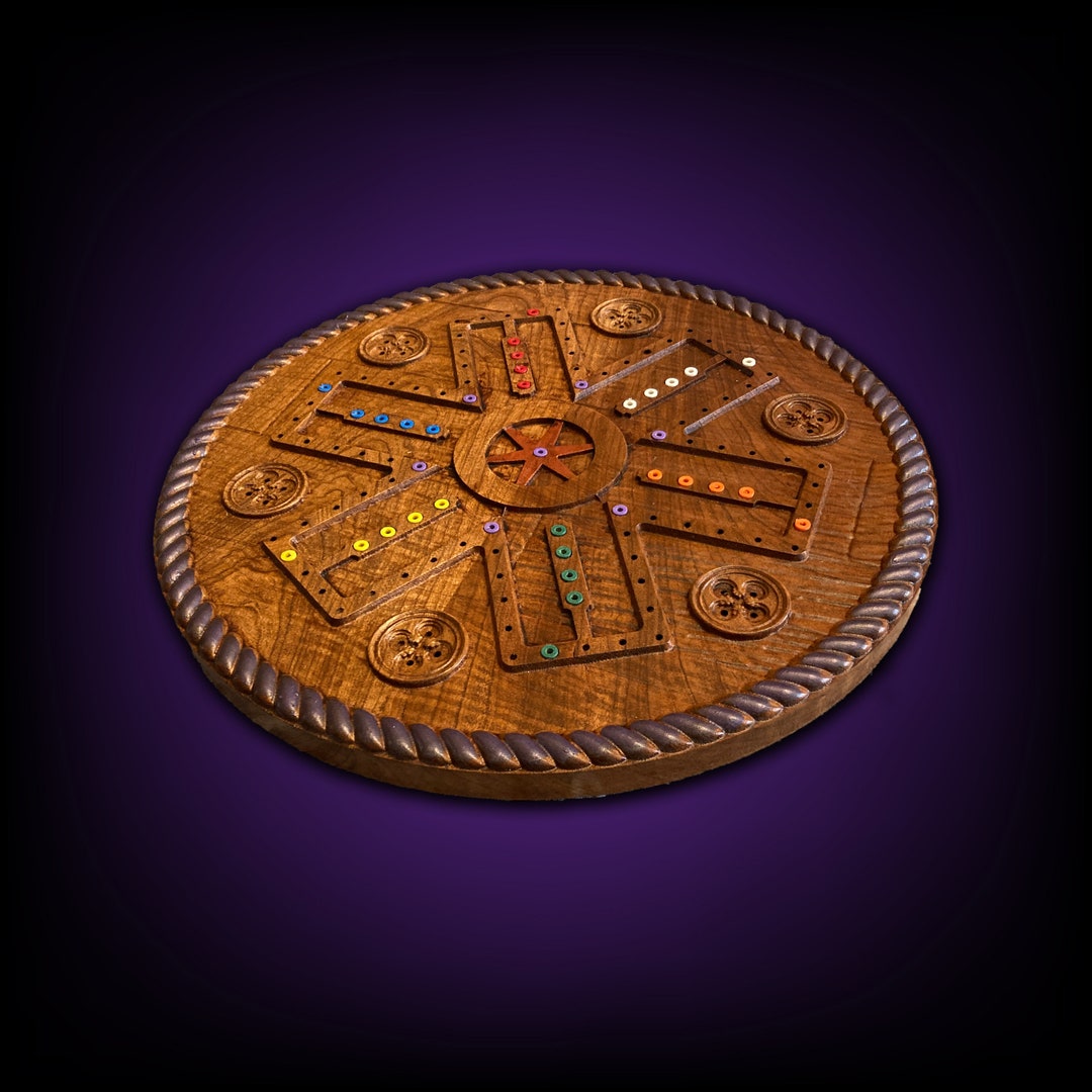 Aggravation Board Marbles Family Game Night Custom Wood Game Board ...