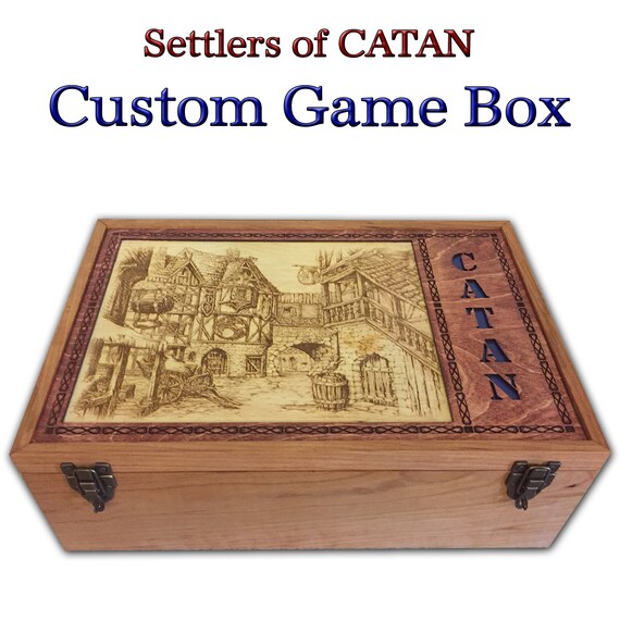 Catan Game Box Hardwood Game Box Settlers of Catan Box | Etsy