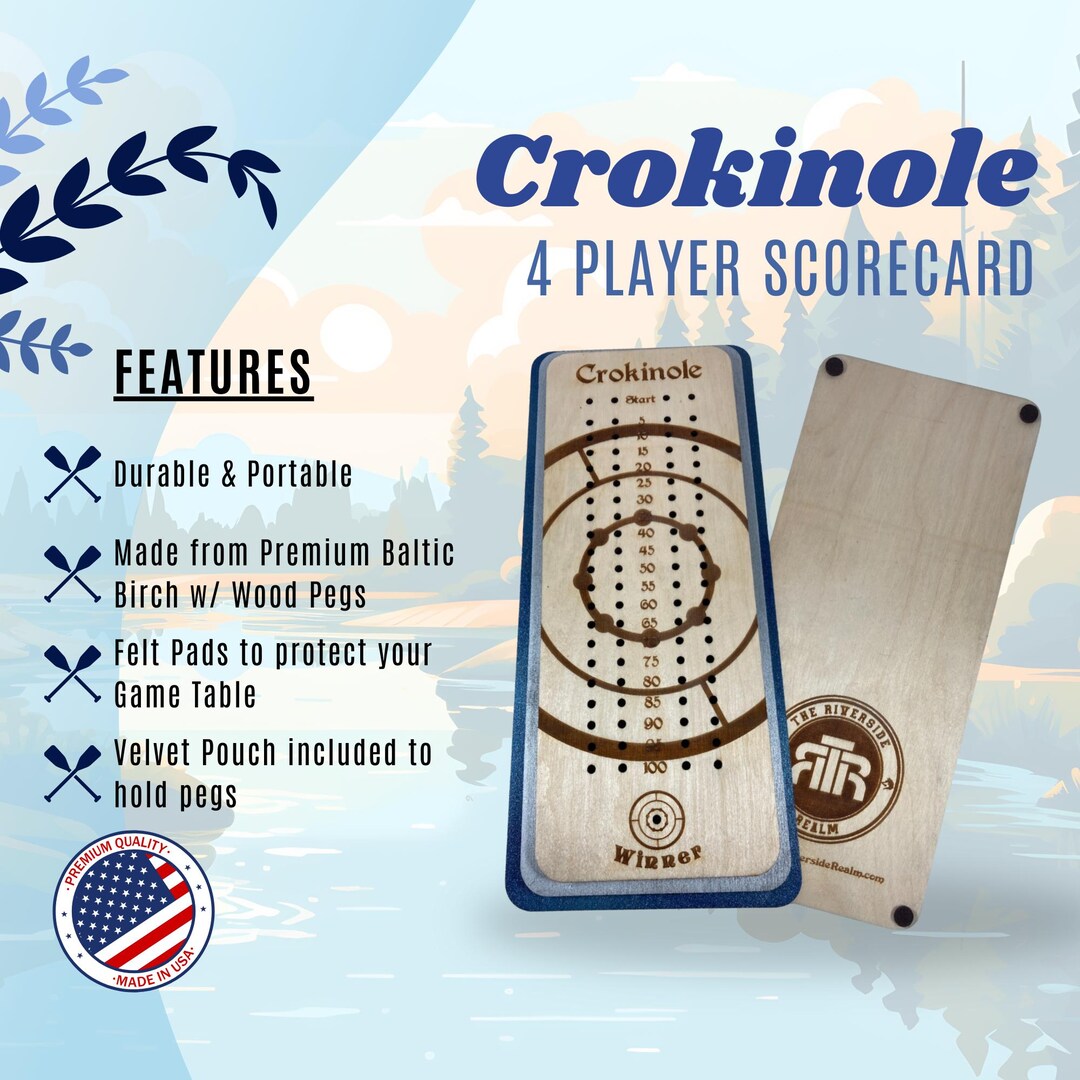 4 Player Crokinole Score Board ~ Games ~ Crokinole ~ Shuffle Board ...