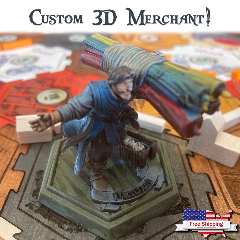 RPG Merchant Merchant Miniature Game Pieces 3D Printed | Etsy