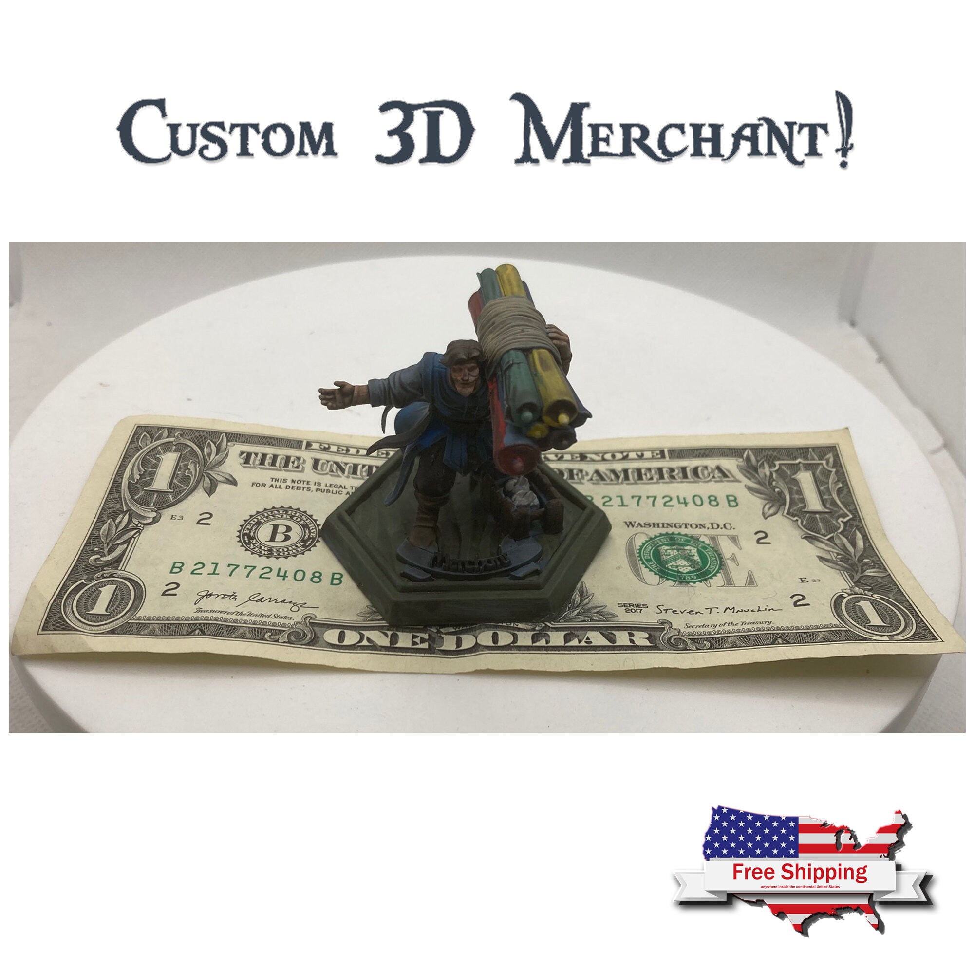 RPG Merchant Merchant Miniature Game Pieces 3D Printed | Etsy