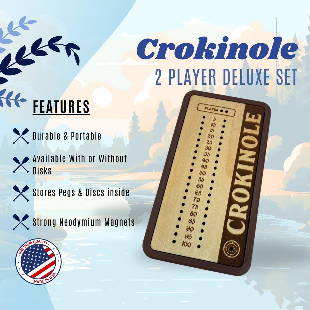 Handcrafted Wooden Crokinole Scoreboard – Durable, Portable & Easy-to ...