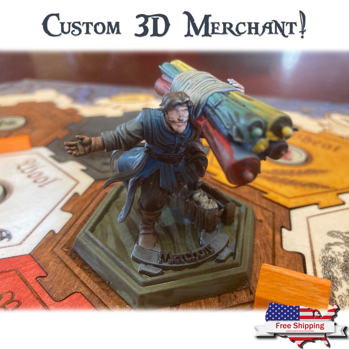 RPG Merchant Merchant Miniature Game Pieces 3D Printed | Etsy