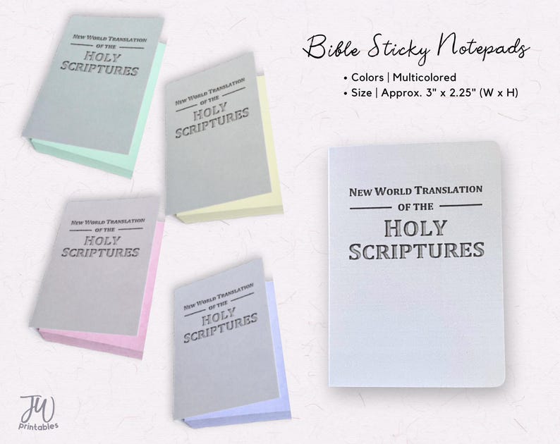 JW NWT Bible Sticky Notepads | JW Gifts | Notebook | Memo Pad | Sticky ...