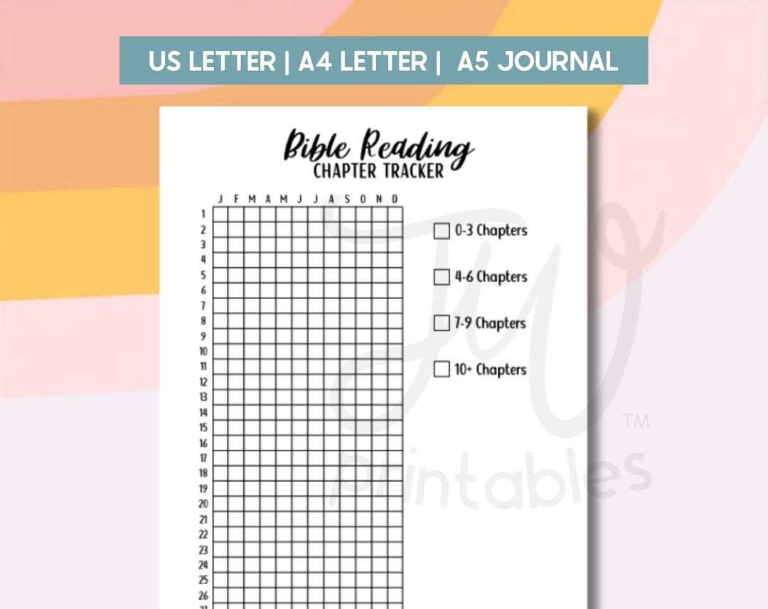 Bible Reading Chapter Tracker Printable, JW Scripture Reading Log ...