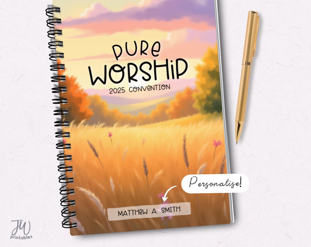 2025 JW Convention Notebook – Pure Worship | Note-taking Convention ...