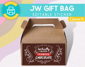 JW Gift Bag Labels Pioneer School Pioneer Gifts Tea Coffee Labels ...