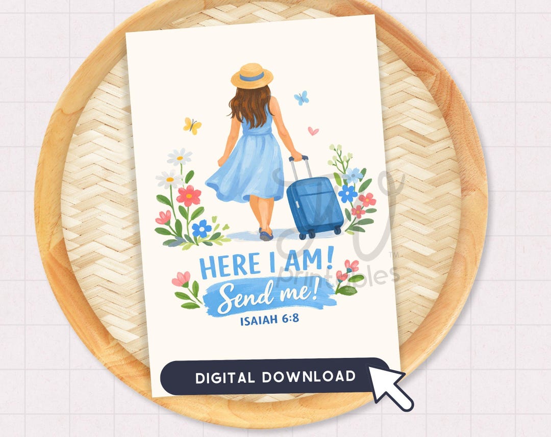 JW Greeting Card Printable | Here I Am Send Me Isaiah 6:8 | Pioneer ...