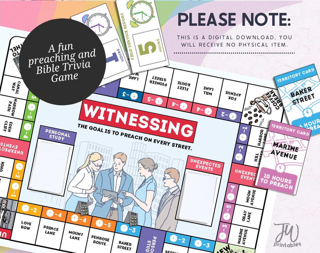Witnessing Board Game | JW Game | Jw Kids | Jehovah's Witnesses | JW ...