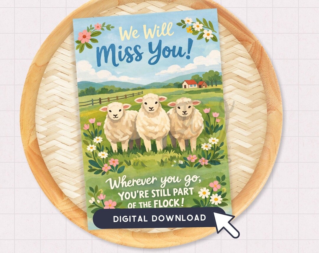 JW Greeting Card Printable | We Will Miss You Part of the Flock ...