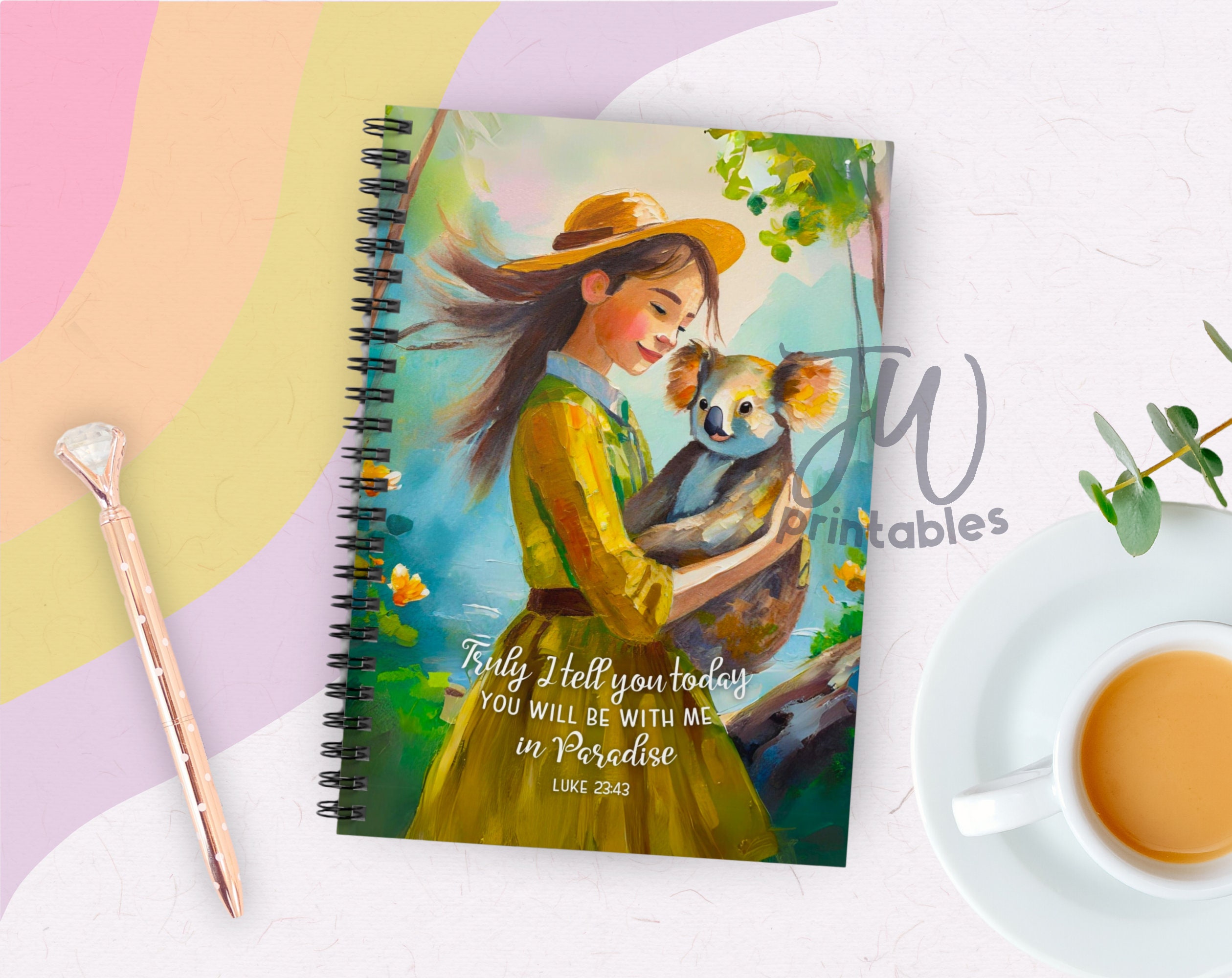 Lined Spiral Notebook Paradise | Jw Study | Letter Writing | JW Baptism ...