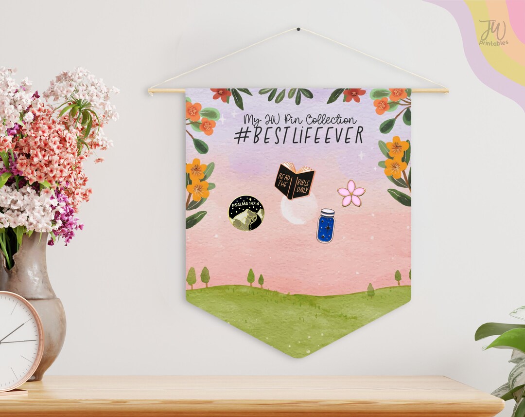 JW Pin Pennant Display Banner | Pin Collection Holder - Enamel, Lapel ...