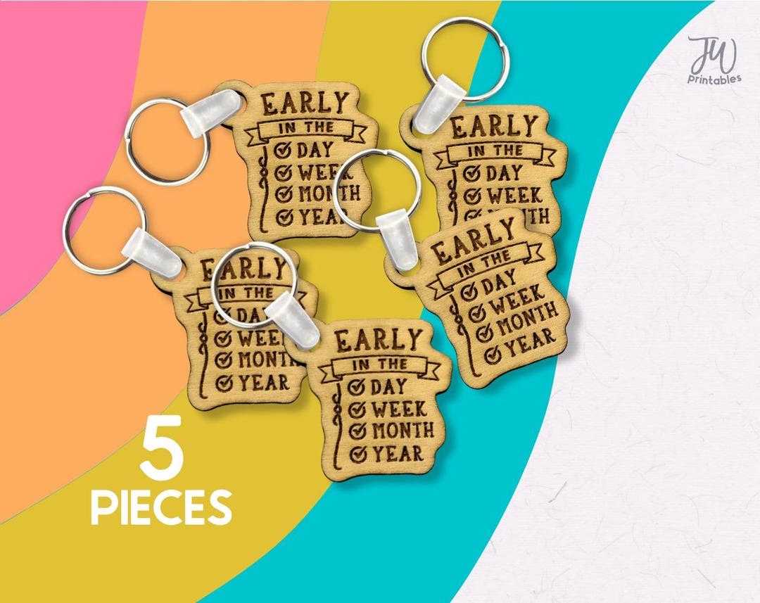 JW Keychains - Wooden Design for Favors or JW Gifts, Wooden Keychain ...