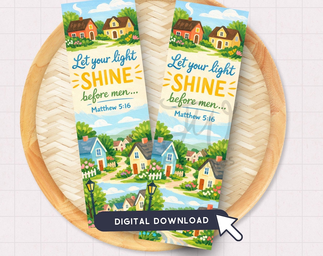 JW Bookmark Printable | Let Your Light Shine Matthew 5:16 | Ministry ...