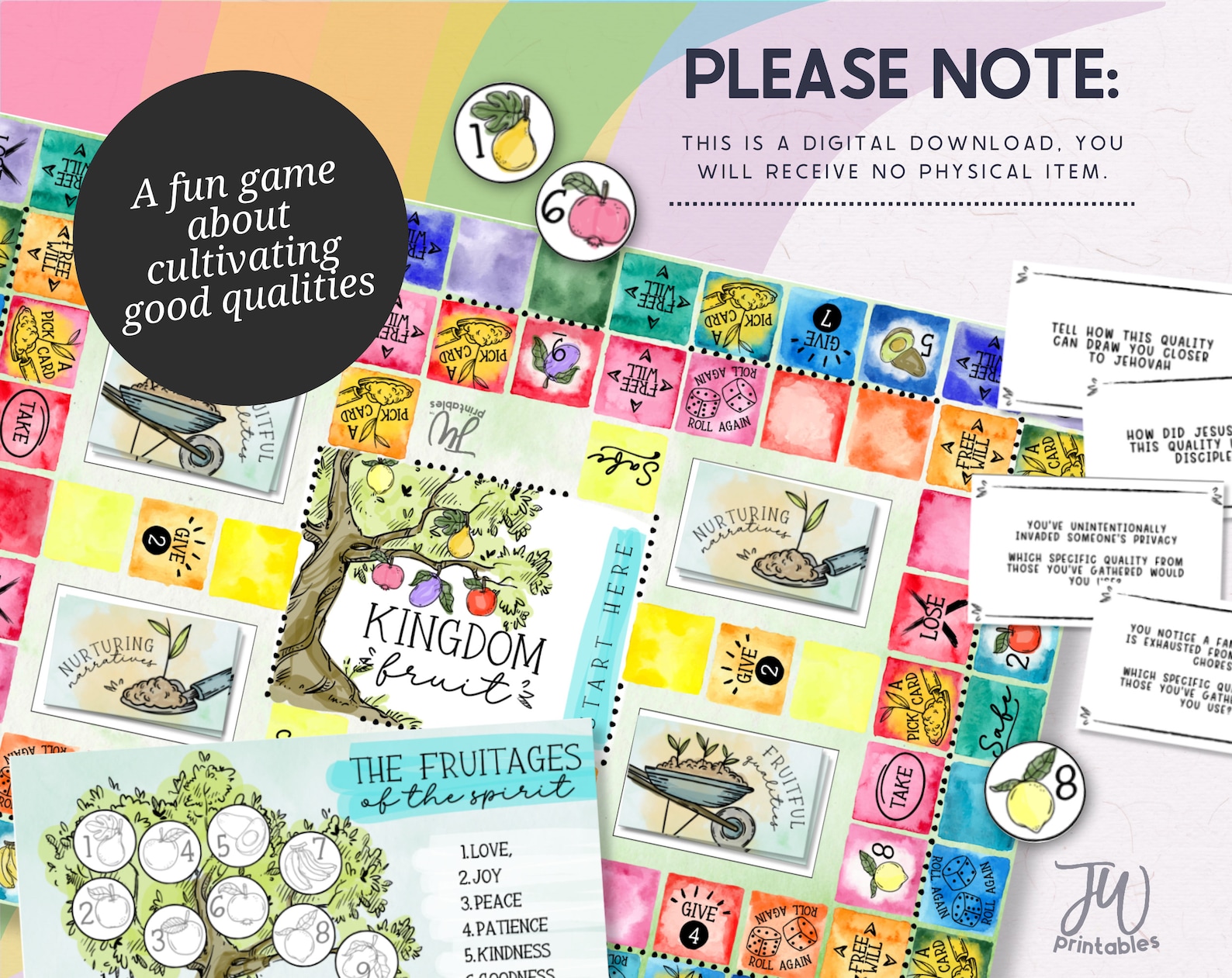 Kingdom Fruit Board Game | JW Game | Jw Kids | Jehovah's Witnesses | JW ...