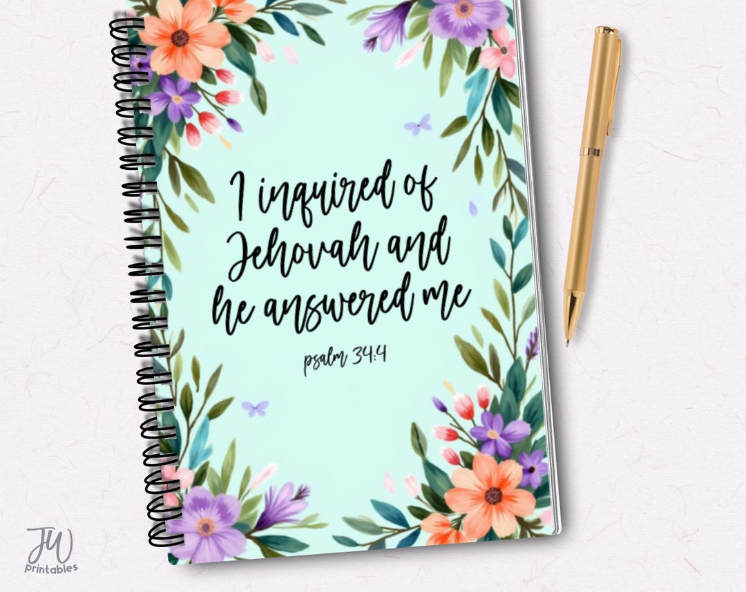 JW Notebook for Bible Study & Meeting Notes | Jw Journal | Jw Gifts for ...