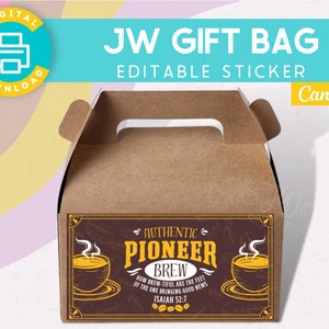 JW Gift Bag Labels | Pioneer School | Pioneer Gifts | Tea | Coffee ...