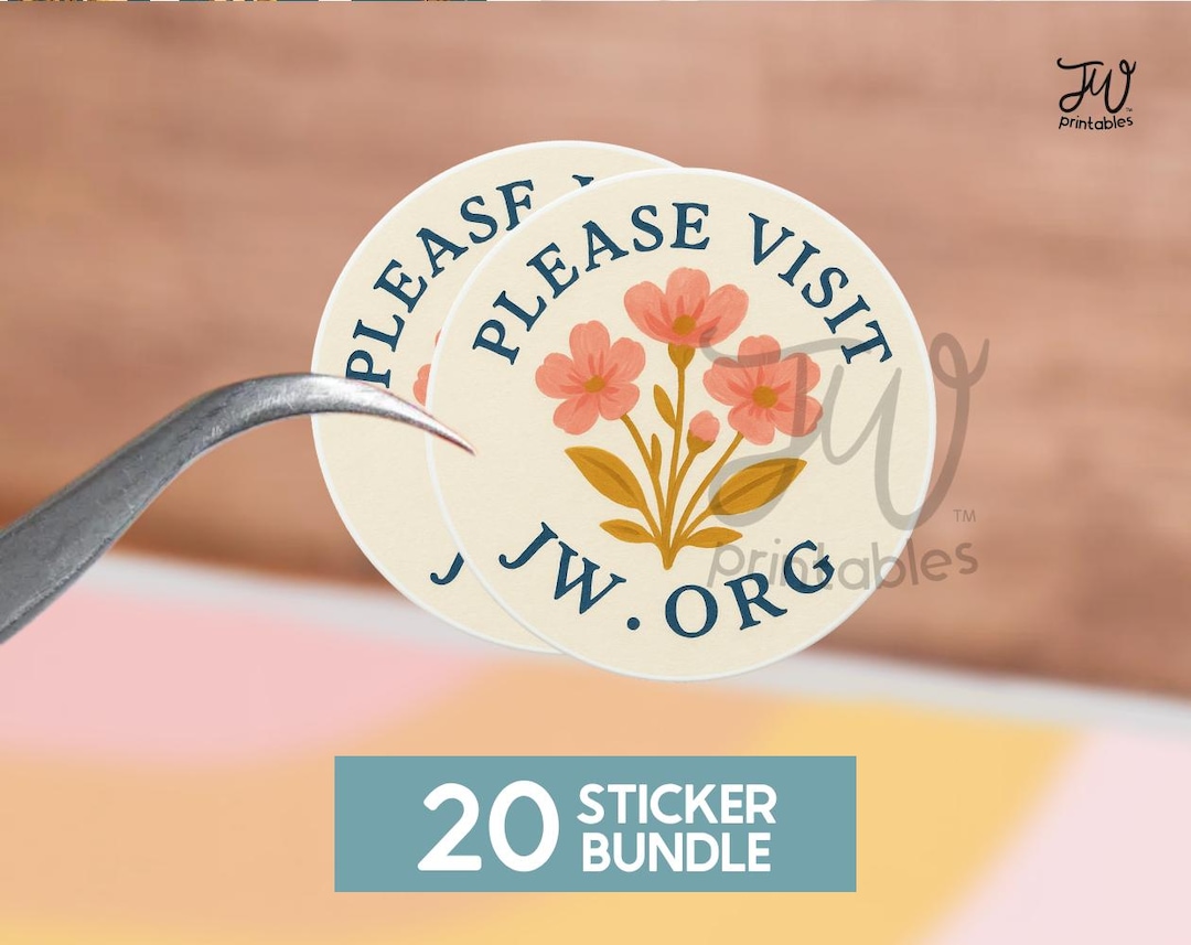 Please Visit Website Stickers, Labels for Pioneer Gifts, Convention ...