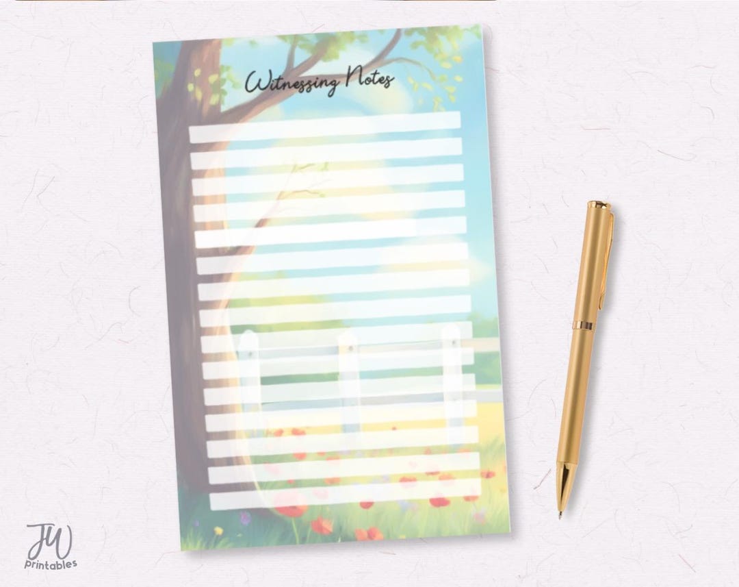 JW Notepad Tear off | 5x8 Notepad for Ministry | JW Gifts | JW Journal ...