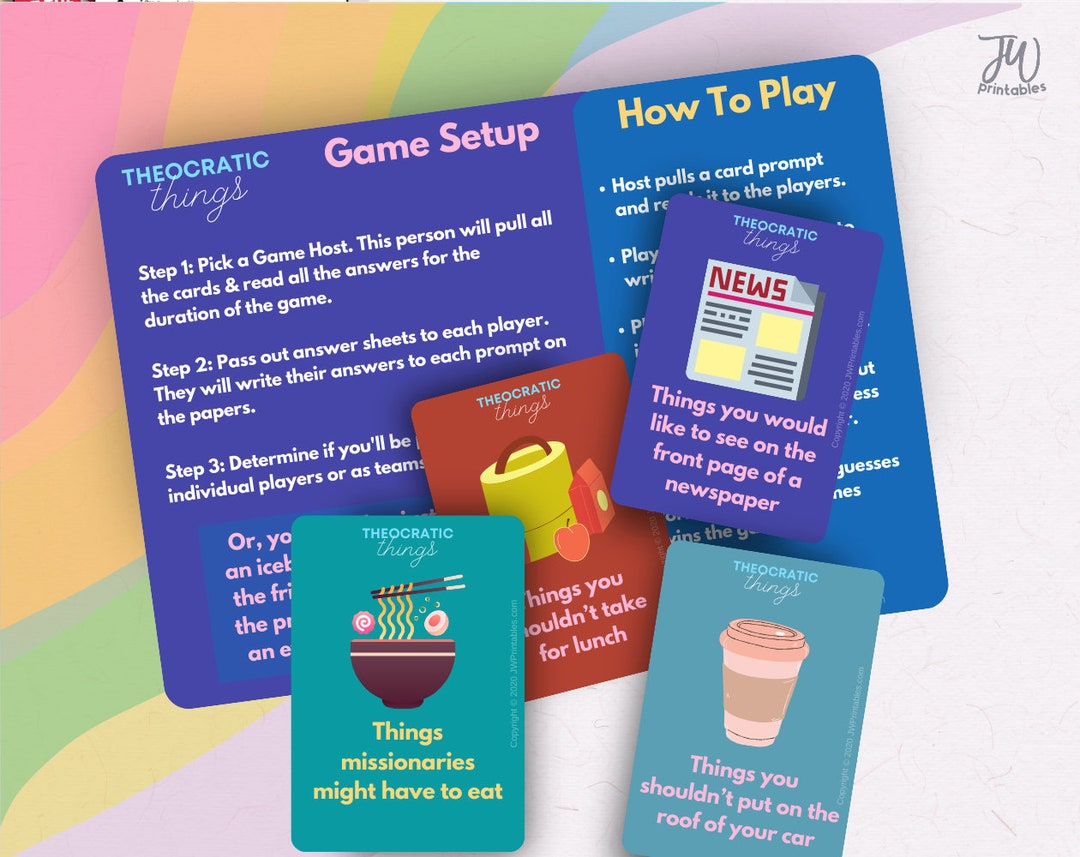 Theocratic Things Game | JW Game | Jw Kids | Jehovah's Witnesses | JW ...