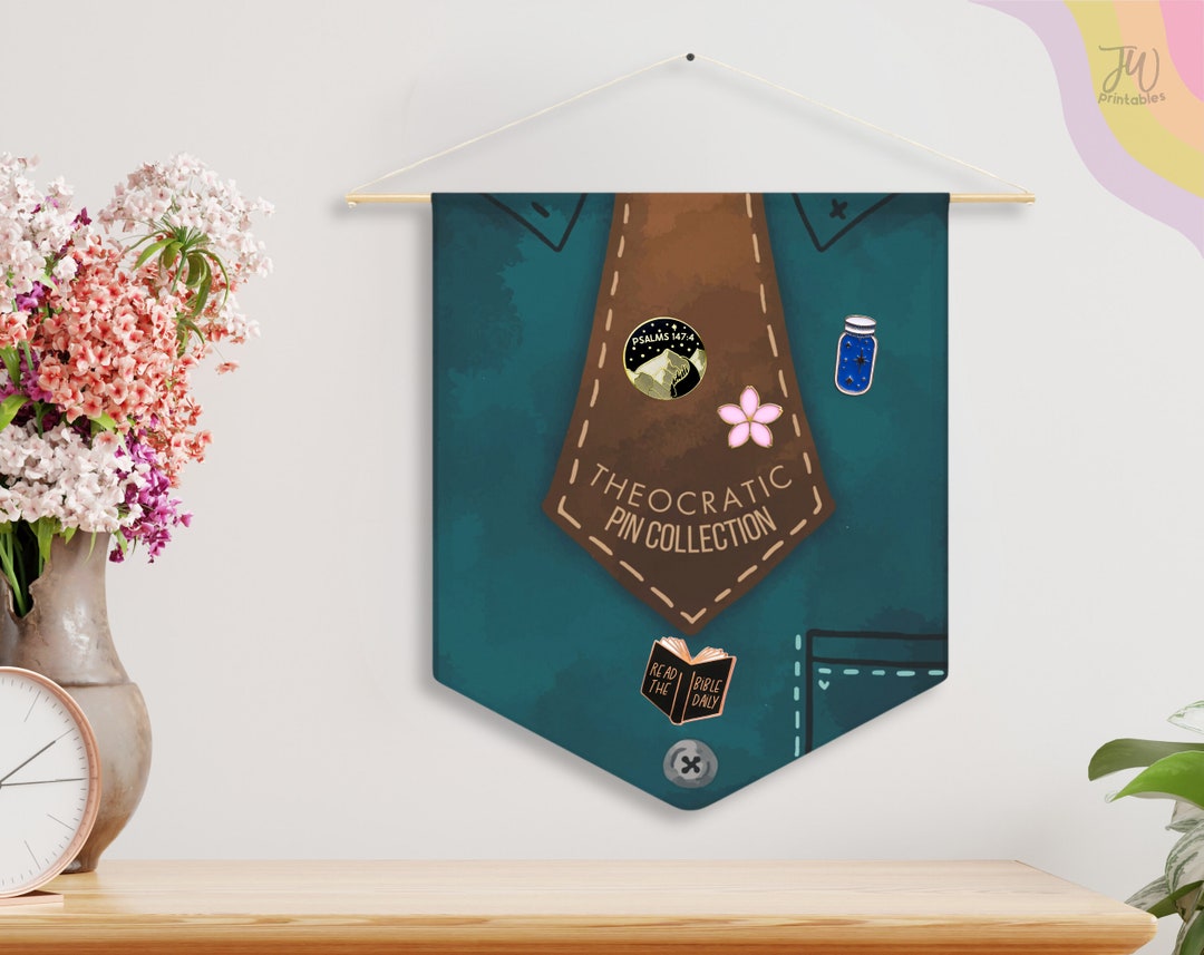 JW Pin Pennant Display Banner, Suite and Tie | Pin Collection Holder ...