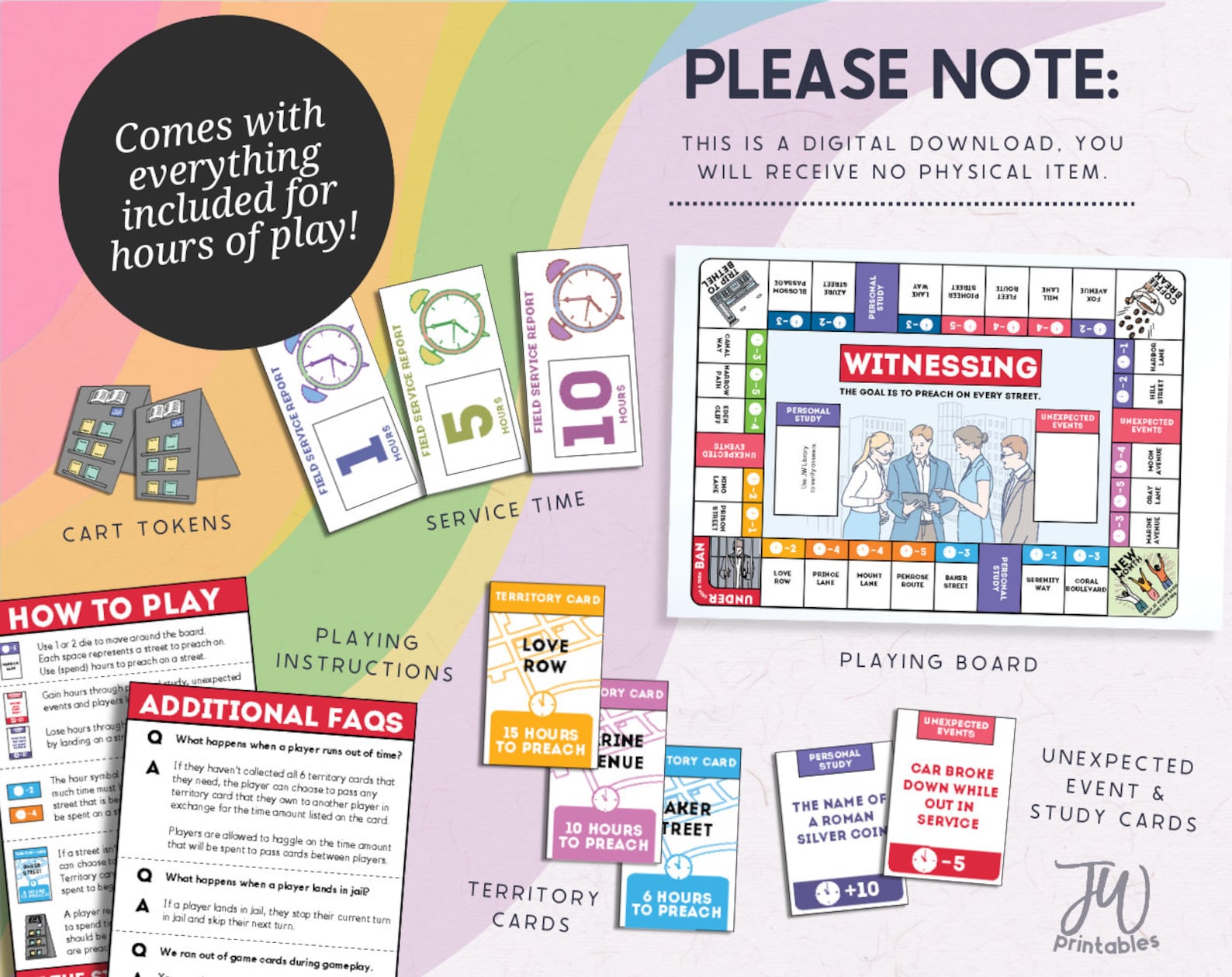 Witnessing Board Game | JW Game | Jw Kids | Jehovah's Witnesses | JW ...