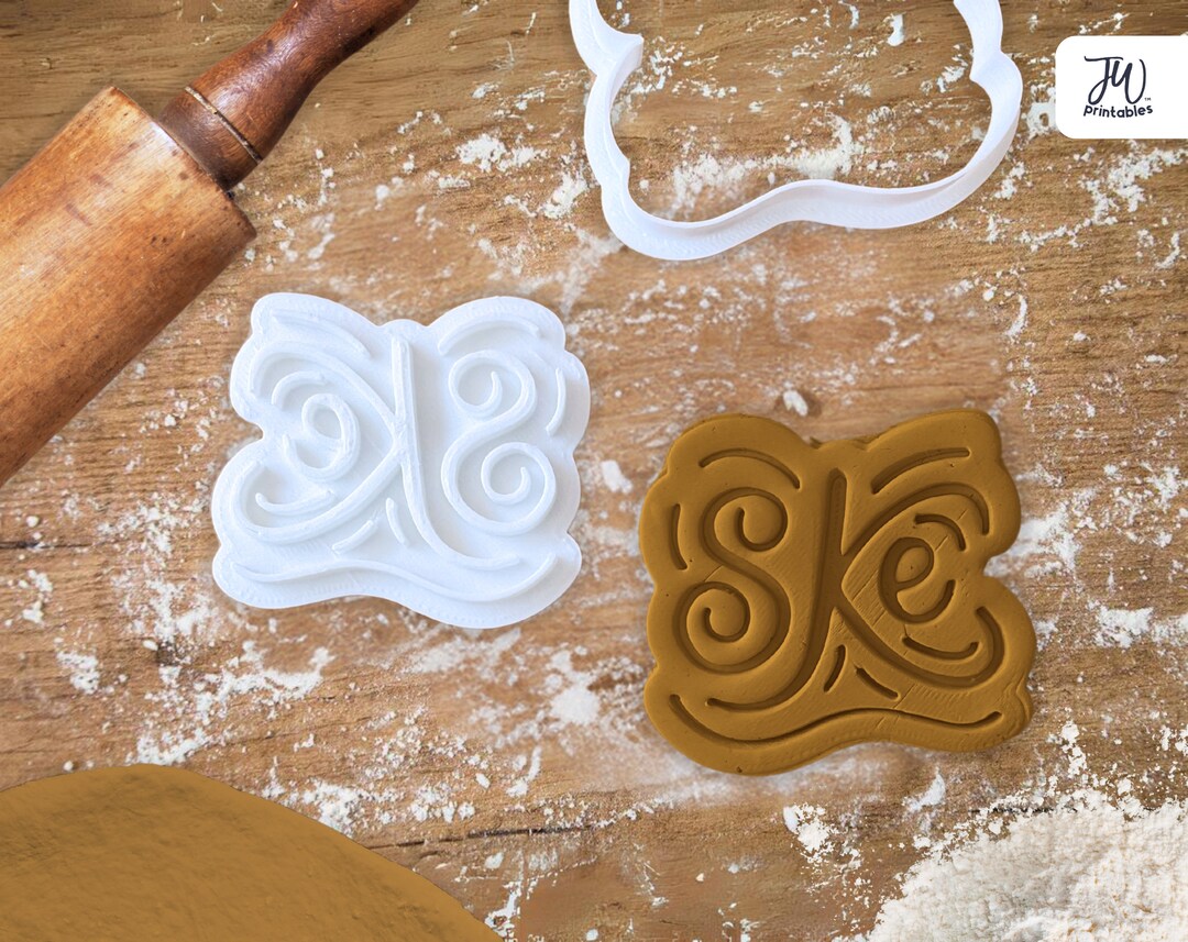 SKE School Swirly Letters JW Cookie Cutter, Stamp & Embosser - Sweet ...