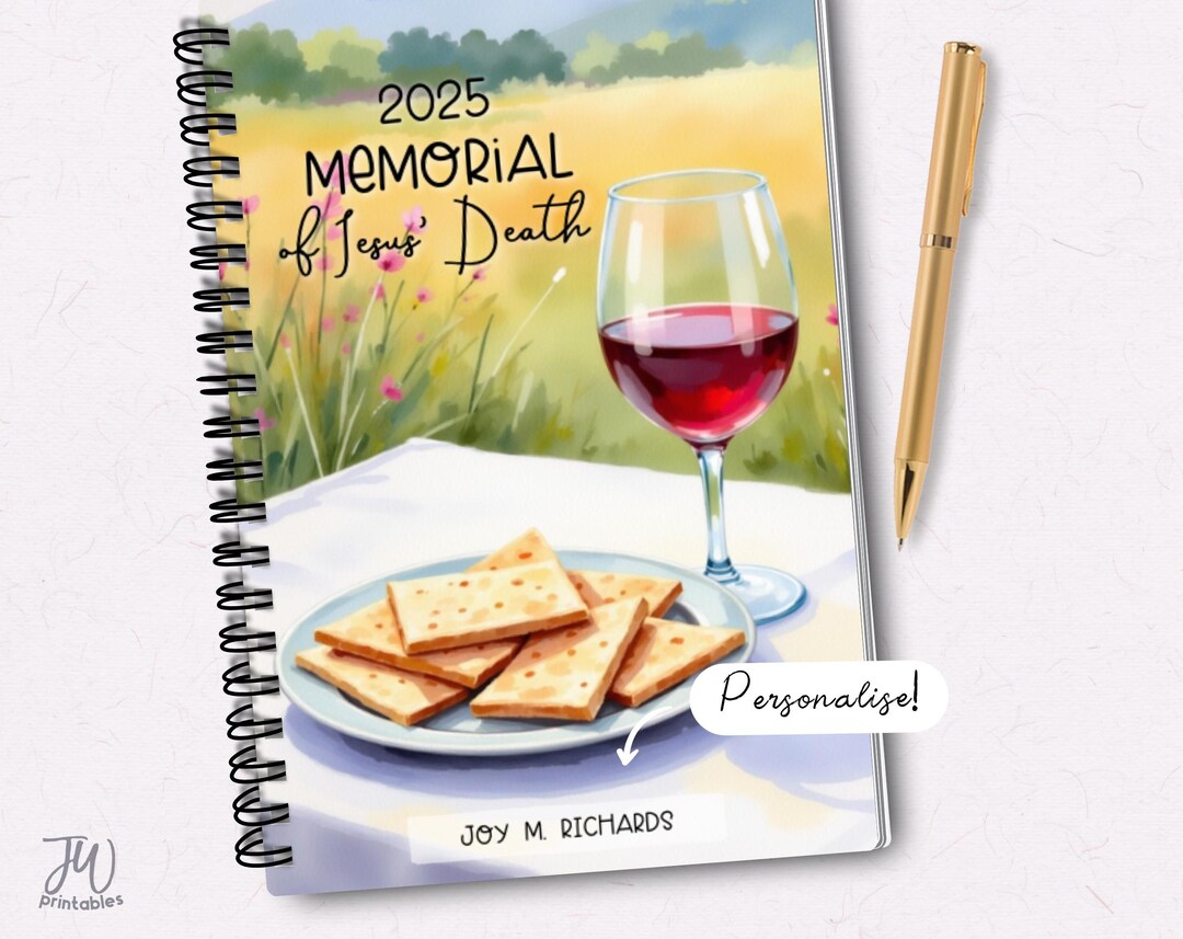 JW Memorial Notetaking Journal | Printable Notebook for Memorial Talk ...