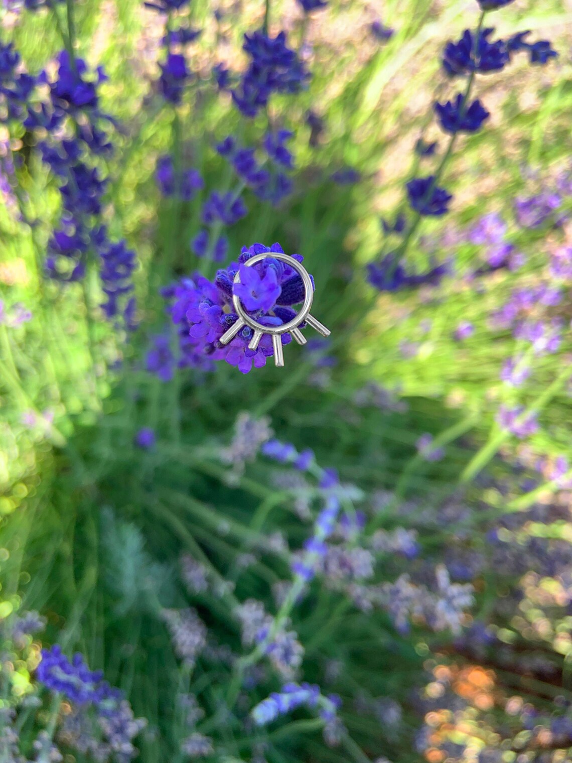 Silver Sun Septum Ring Infinity Hoop Silver Moon Nose Ring | Etsy