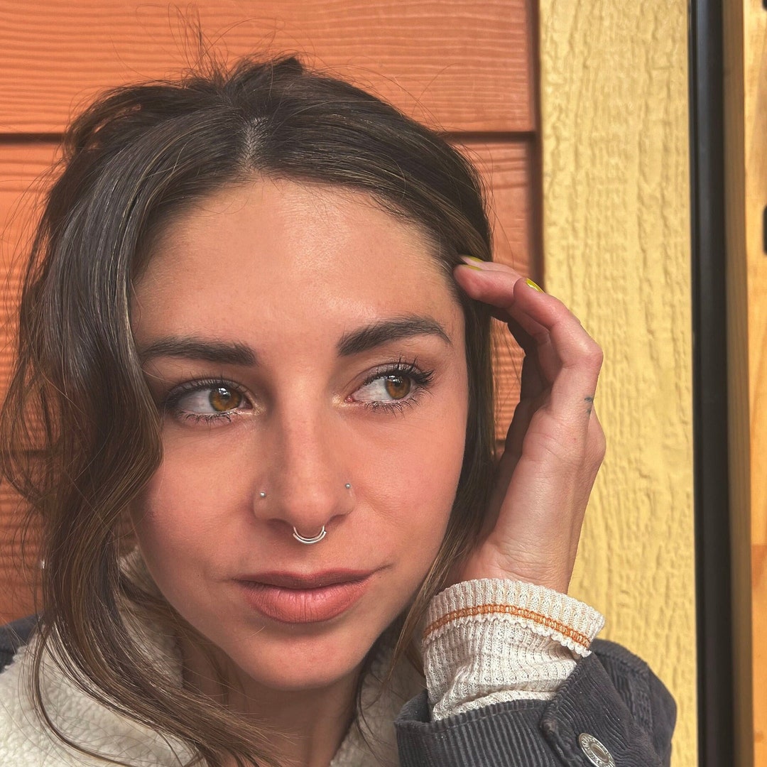 Minimalist Septum, Snug Septum Ring, Silver Septum Ring, 925 Nose Ring ...
