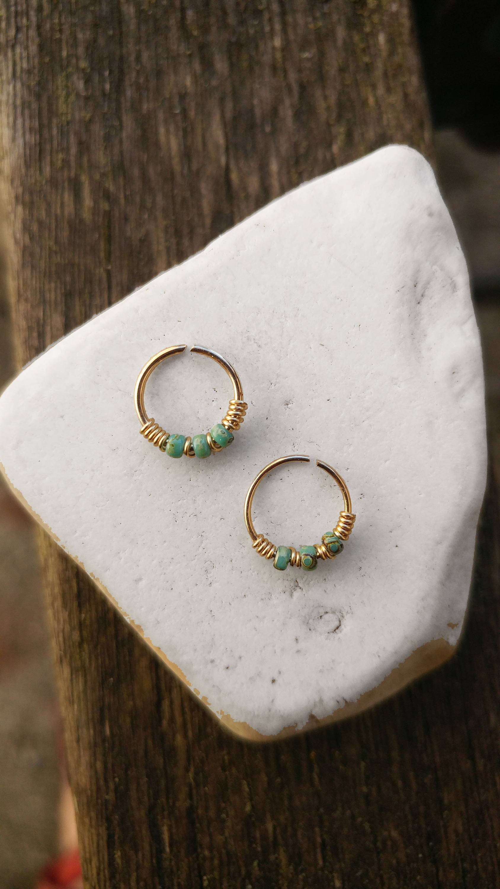 14k Gold Nose Hoop Boho Nose Ring Dainty Nose Ring Septum - Etsy