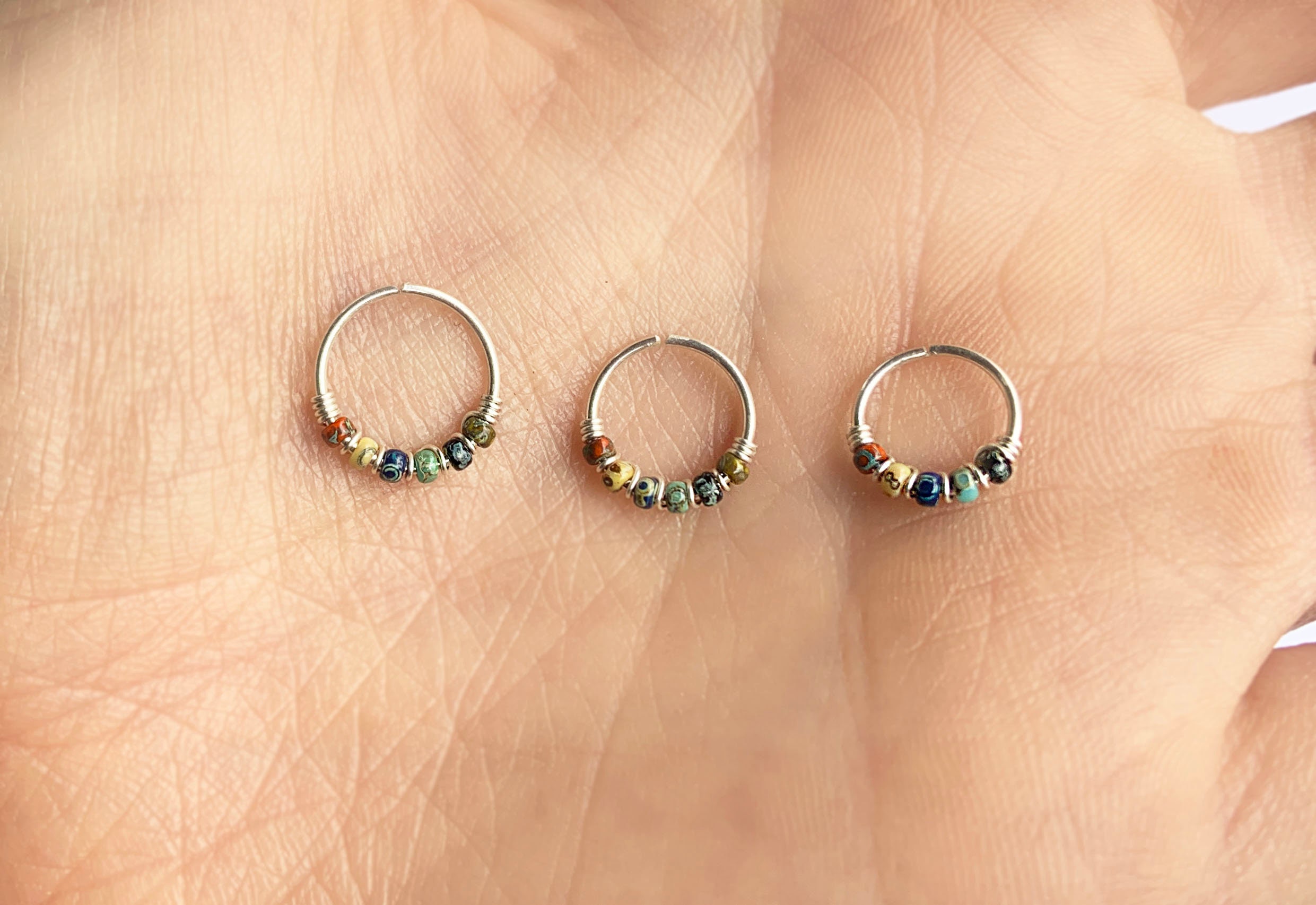 Nose Ring Sterling Silver Small 20g Silver Nose Ring Hoop | Etsy