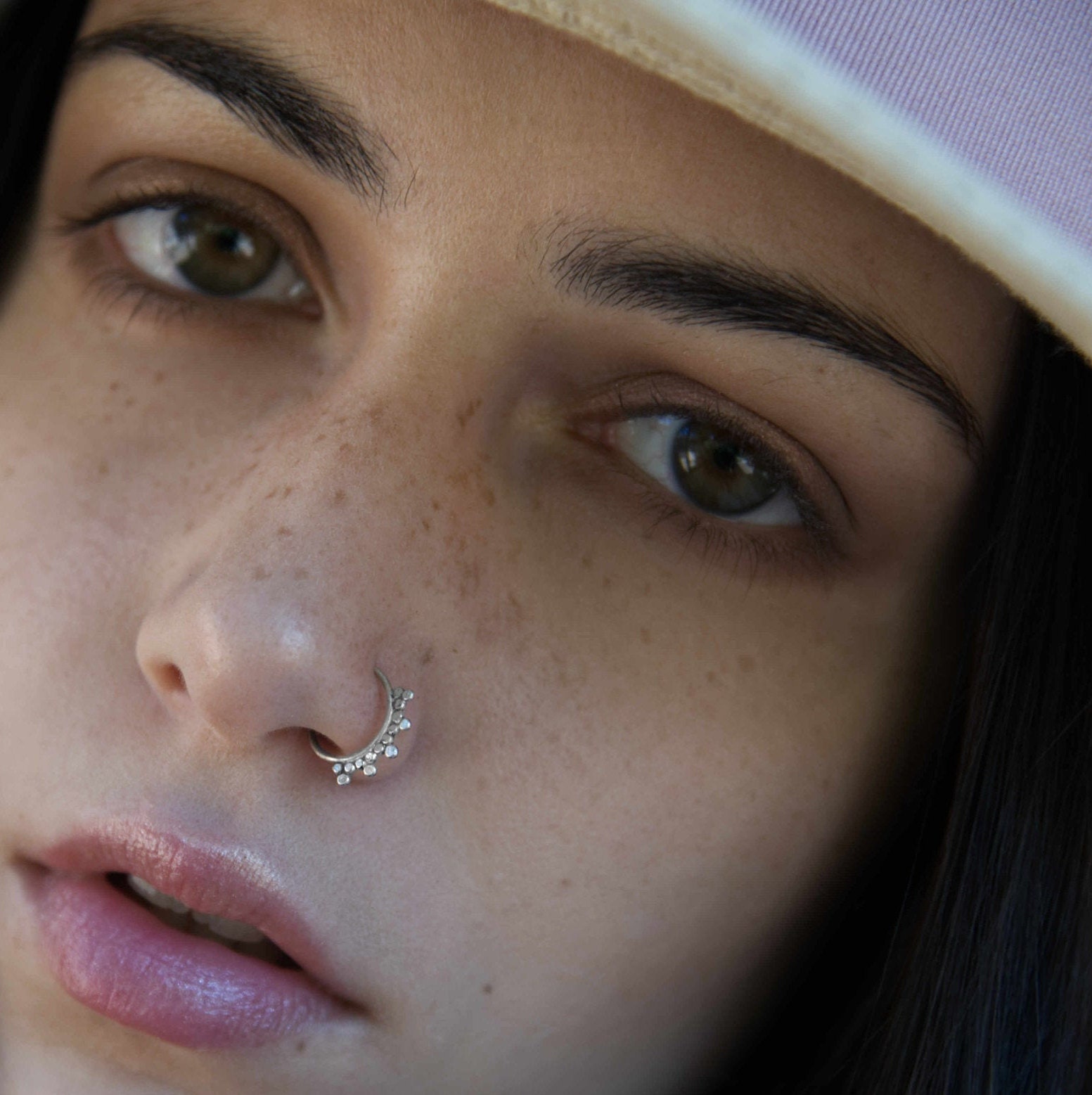 Silver Sun Septum Ring: Argentium Sterling Silver Hoop - Etsy