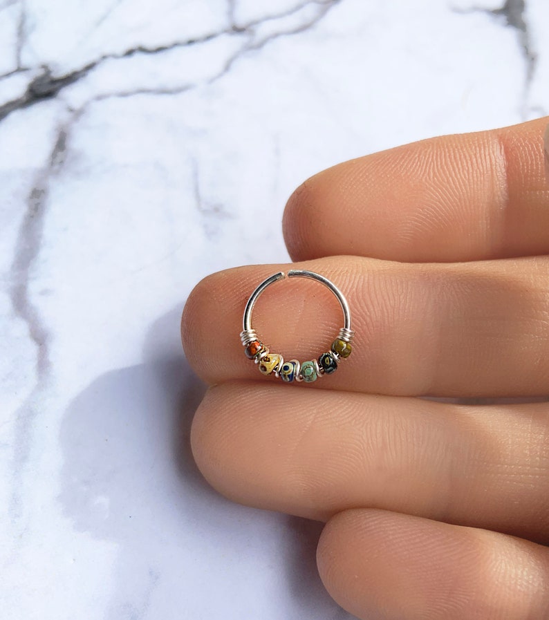 Boho Nose Ring Snug Nose Ring Hoop Small Nose Ring Picasso - Etsy