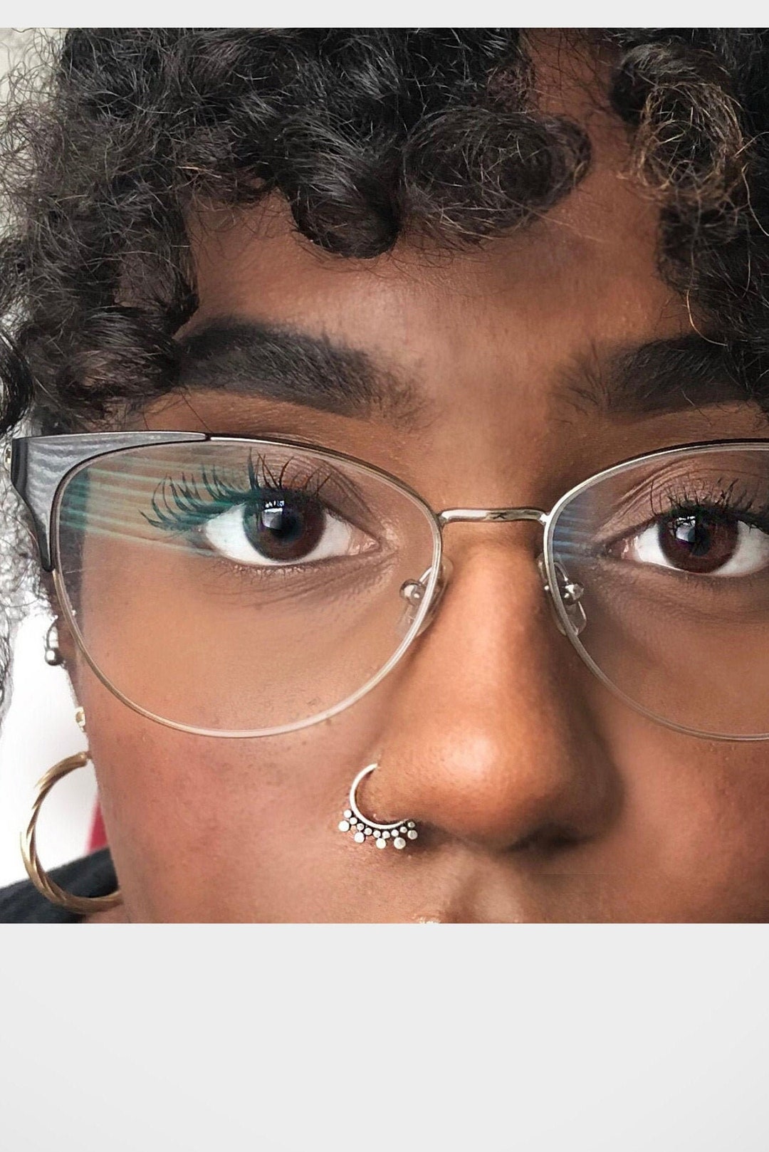 Silver Sun Septum Ring, Infinity Hoop, Silver Moon Nose Ring, Sun ...