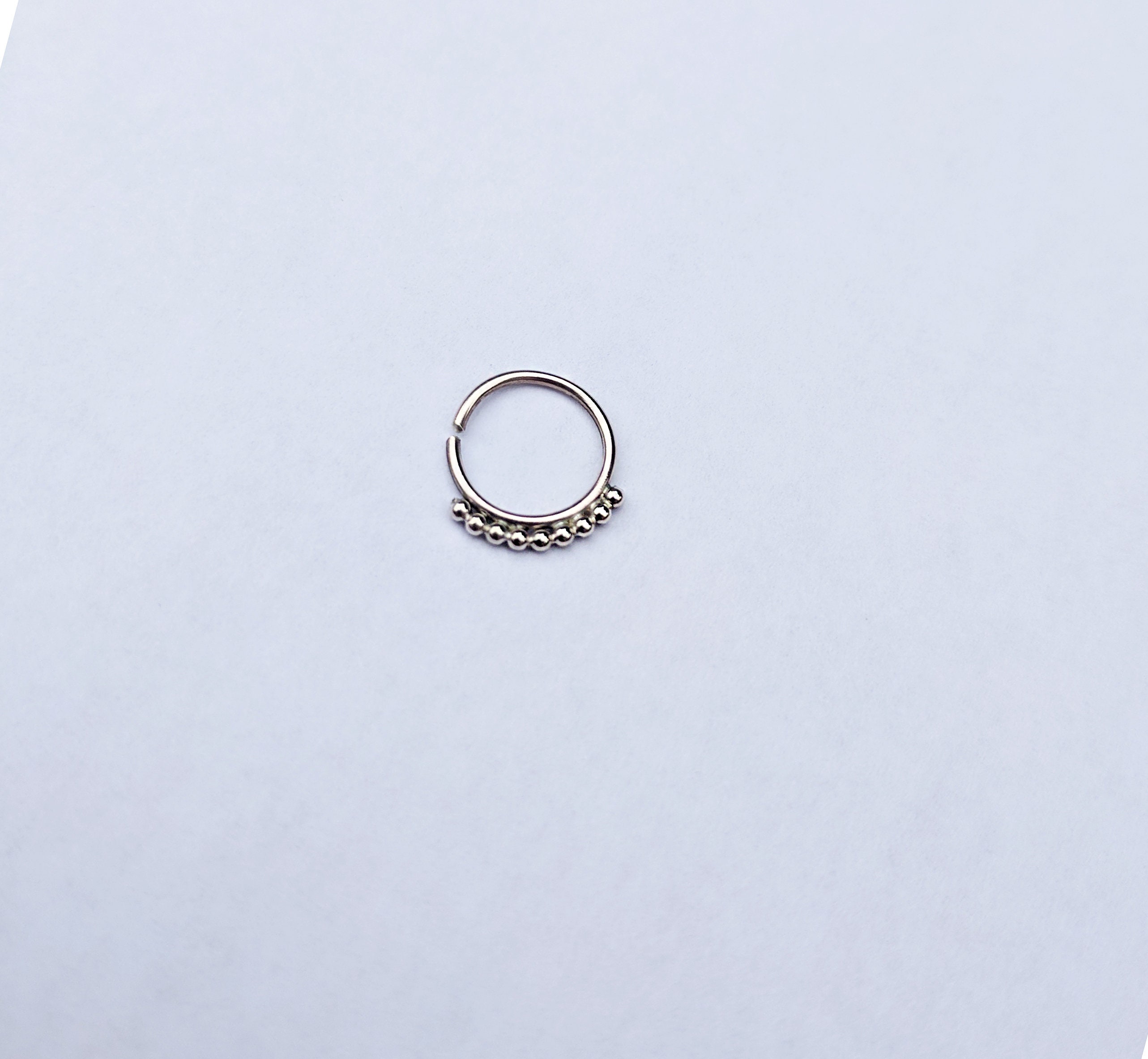 Endless Septum Nose Ring, Elegant Daith, Dainty Nose Piercing, Tribal ...