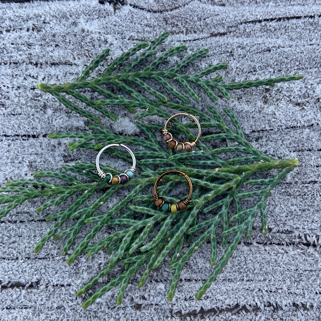 Sterling Silver Snowflake Nose Ring, Snug Nose Ring Hoop, Nose Stud ...