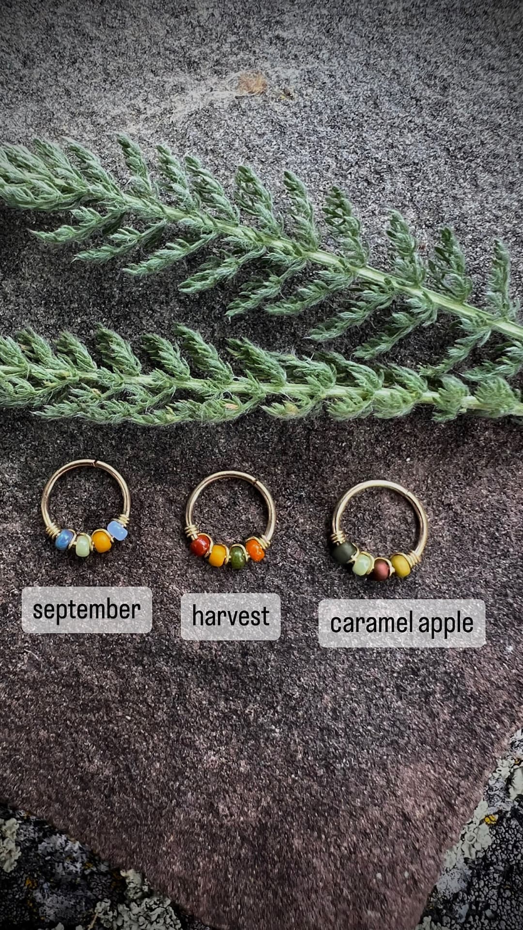 Snug Tiny Hoop Nose Ring, Autumn Nose Ring Jewelry, Beaded Nose Ring ...